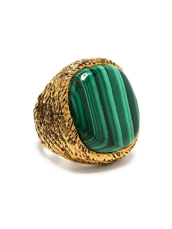 AURÉLIE BIDERMANN Crystal-embellished Signet Ring - Gold