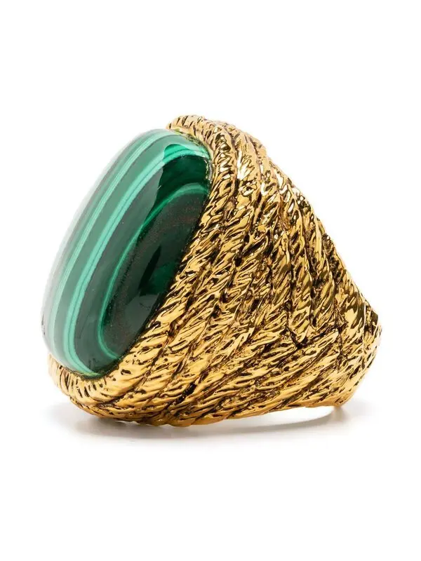 AURÉLIE BIDERMANN Crystal-embellished Signet Ring - Gold