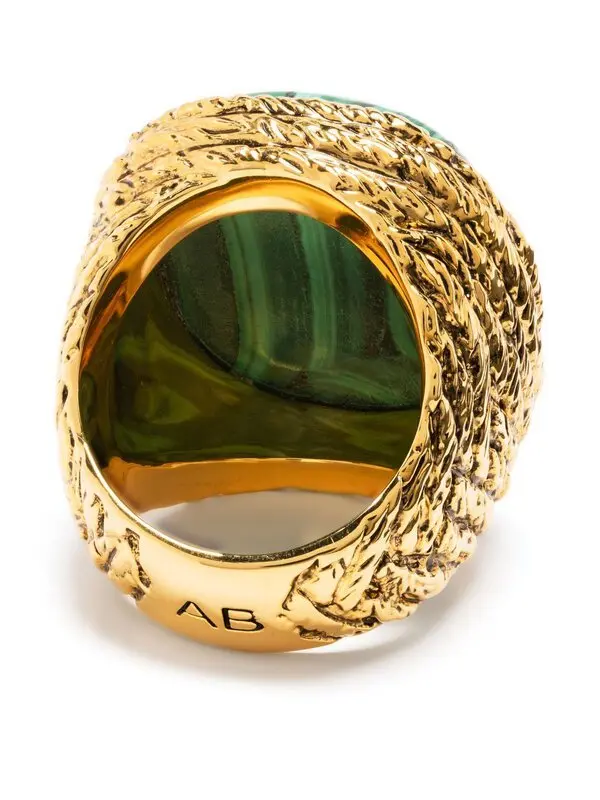 AURÉLIE BIDERMANN Crystal-embellished Signet Ring - Gold