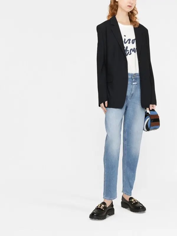 Closed Single-breasted Notched-collar Blazer