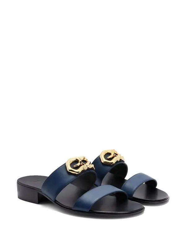 GIUSEPPE ZANOTTI Gregorie Logo-plaque Sandals - Blue