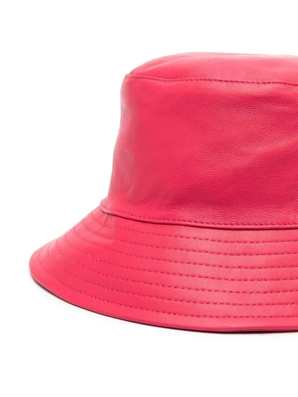 YVES SALOMON Lambskin Bucket Hat - Pink