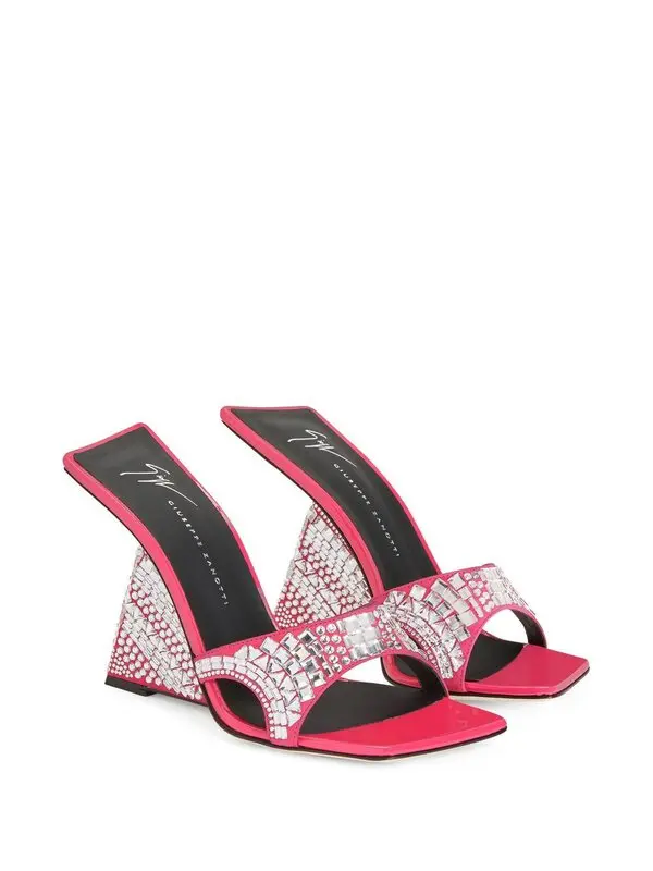 GIUSEPPE ZANOTTI 105mm Shine Wedge Sandals