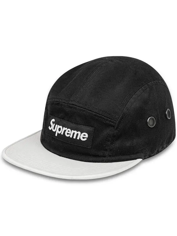 Supreme Two-Tone Camp Cap - Black | Editorialist