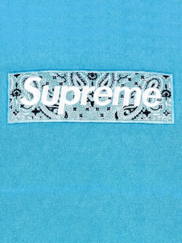 Supreme Bandana Box Logo Hoodie - Blue | Editorialist