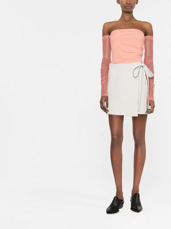 Helmut Lang Sheer Off-the-shoulder Top