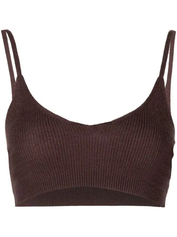 Cashmere In Love Alessi Knitted Bralette - Brown