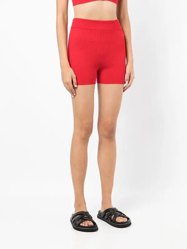 Cashmere In Love Alexa Knit Cycling Shorts - Red