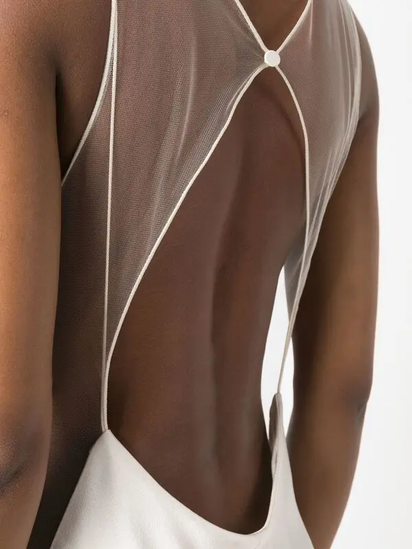 MAISON MARGIELA Satin Fishtail Gown - Neutrals