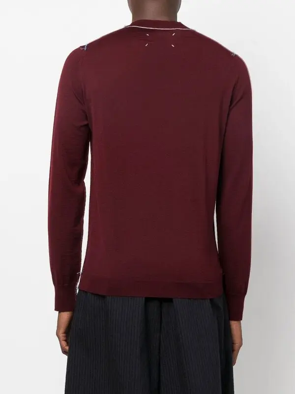 MAISON MARGIELA Work-in-progress Wool Sweater - Red