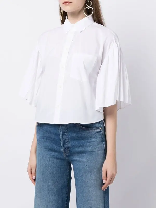 Red Valentino Pleated-sleeve Detail Shirt