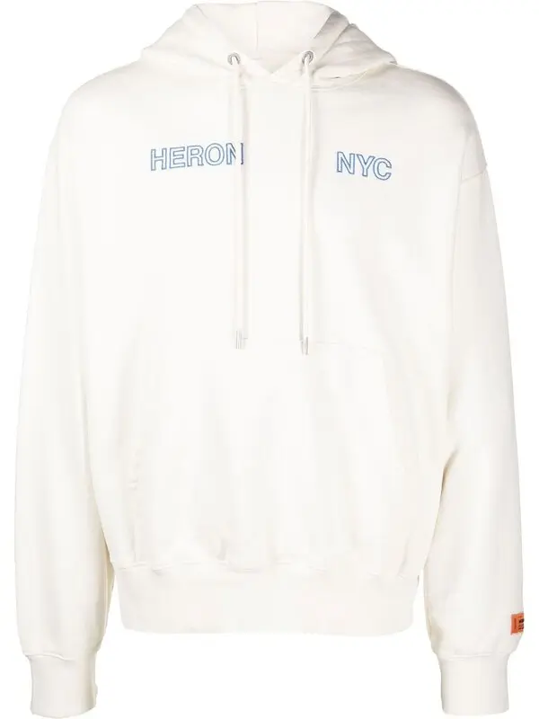Heron Preston Logo-embroidered Hoodie - White