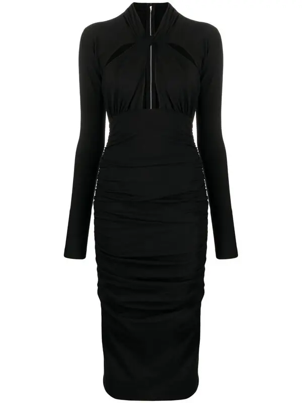 Dolce & Gabbana Cut-out Draped Midi Dress