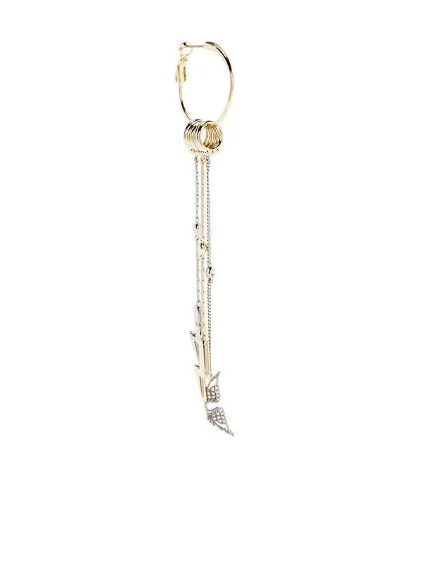 Zadig&Voltaire Crystal-embellished Draped Earring - Gold