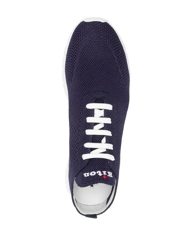 Kiton Knit Lace-up Sneakers - Blue
