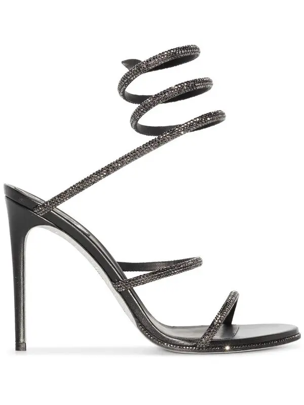 Rene Caovilla Crystal-embellished Sandals - Black