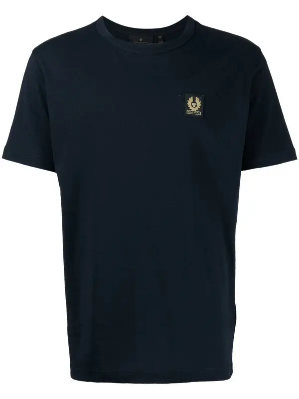Belstaff Logo-patch Crew Neck T-shirt - Blue