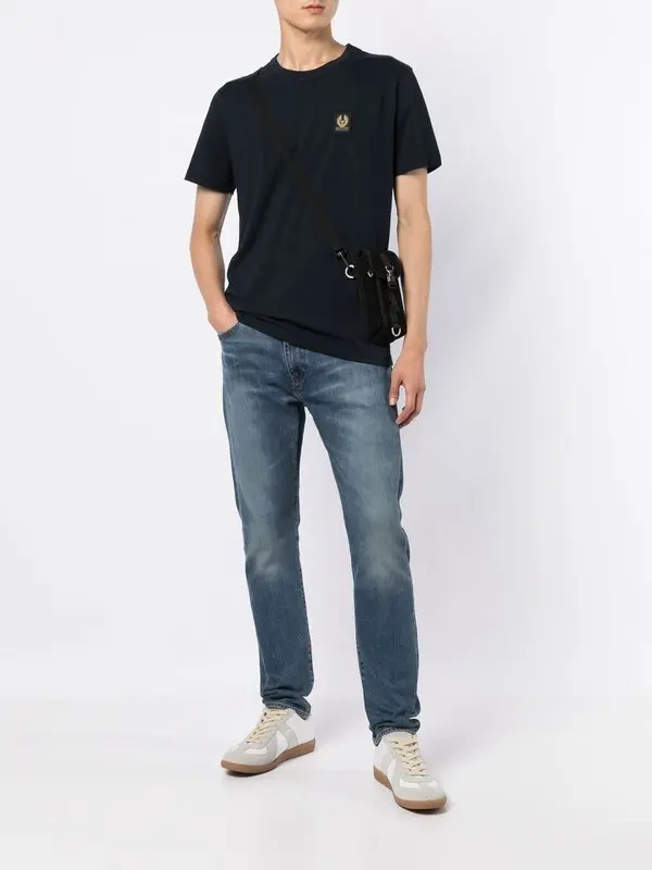 Belstaff Logo-patch Crew Neck T-shirt - Blue