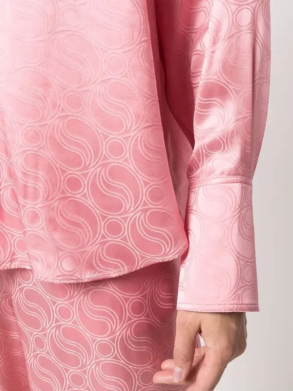 Stella McCartney Geometric-pattern Long-sleeved Blouse