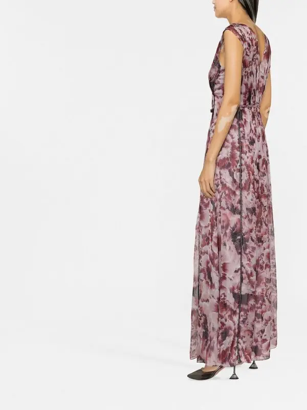 Alberta Ferretti All-over Graphic-print Gown