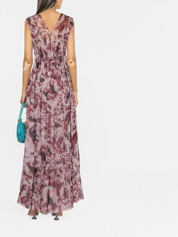 Alberta Ferretti All-over Graphic-print Gown