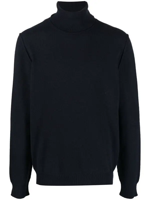 MAISON MARGIELA High-neck Jumper - Blue