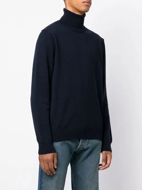 MAISON MARGIELA High-neck Jumper - Blue