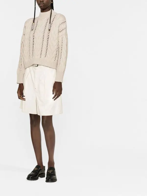 Brunello Cucinelli Cable-knit Cropped Juper