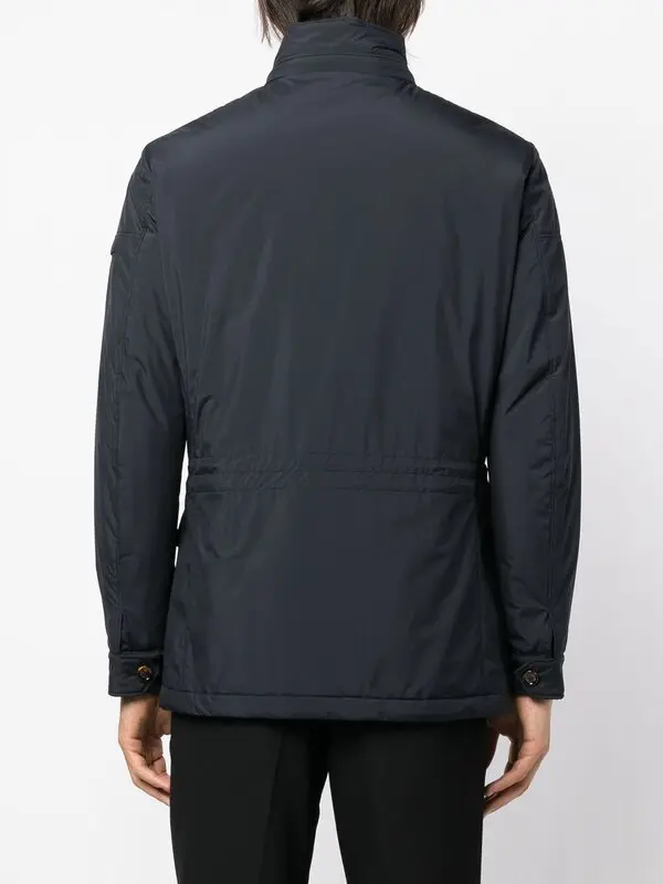 MOORER Button-fastening Long-sleeve Jacket - Blue
