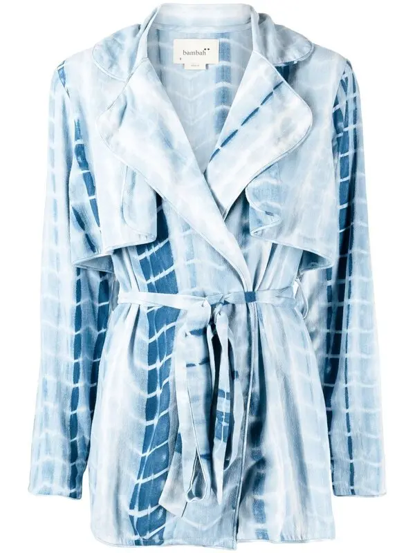 BAMBAH Tie-dye Trench Blouse - Blue