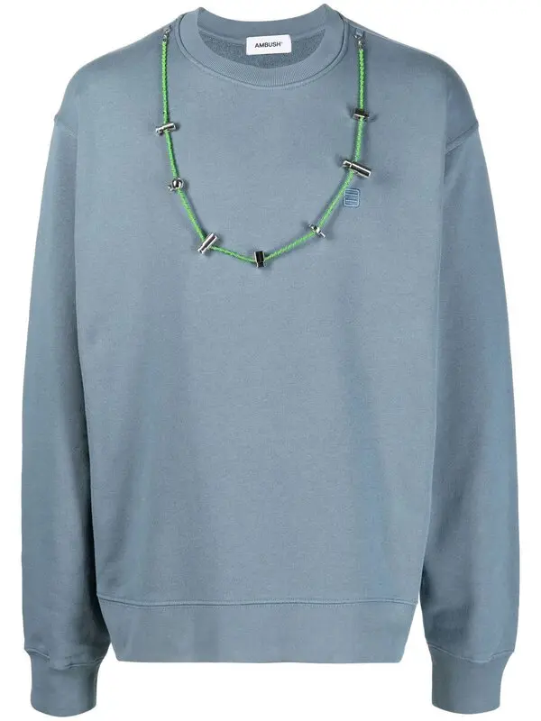 AMBUSH Stoppers Crew-neck Sweatshirt - Blue
