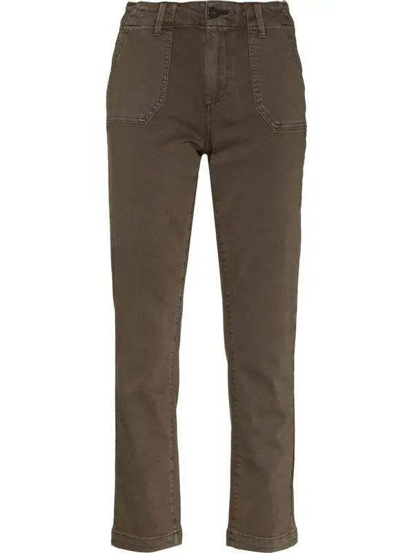 Paige Myslie Mid-rise Straight-leg Jeans - Green