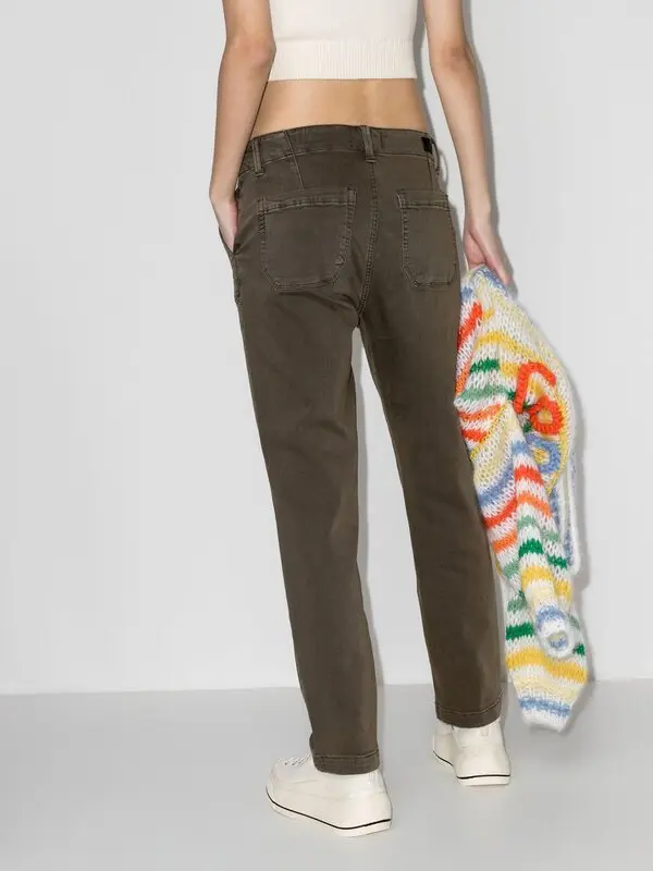 Paige Myslie Mid-rise Straight-leg Jeans - Green