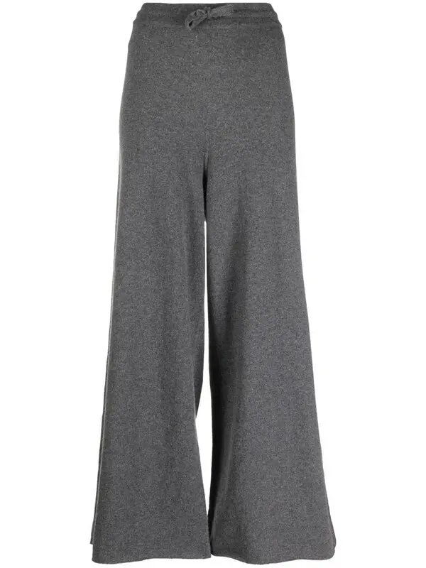 JIL SANDER Drawstring-waist Cashmere Trousers - Grey