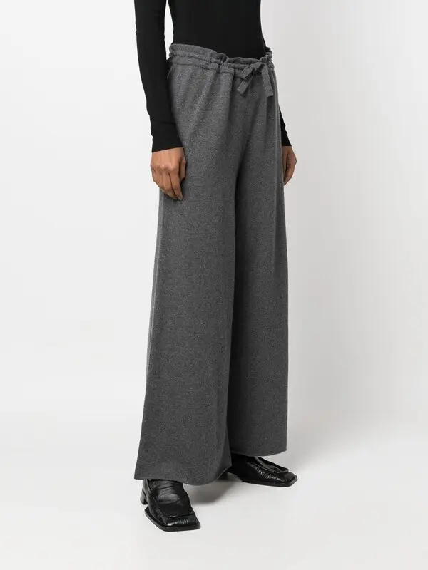 JIL SANDER Drawstring-waist Cashmere Trousers - Grey