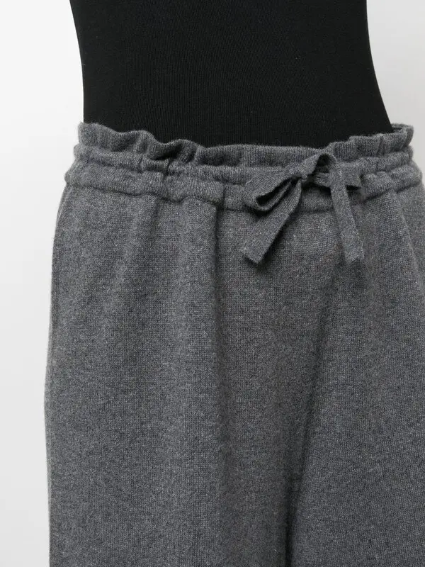 JIL SANDER Drawstring-waist Cashmere Trousers - Grey