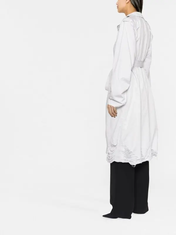 Balenciaga AW22 DIY Carcoat ダメージ加工 ホワイト Balenciaga Diy Distressed Car Coat In Grey - 49% Off | Editorialist