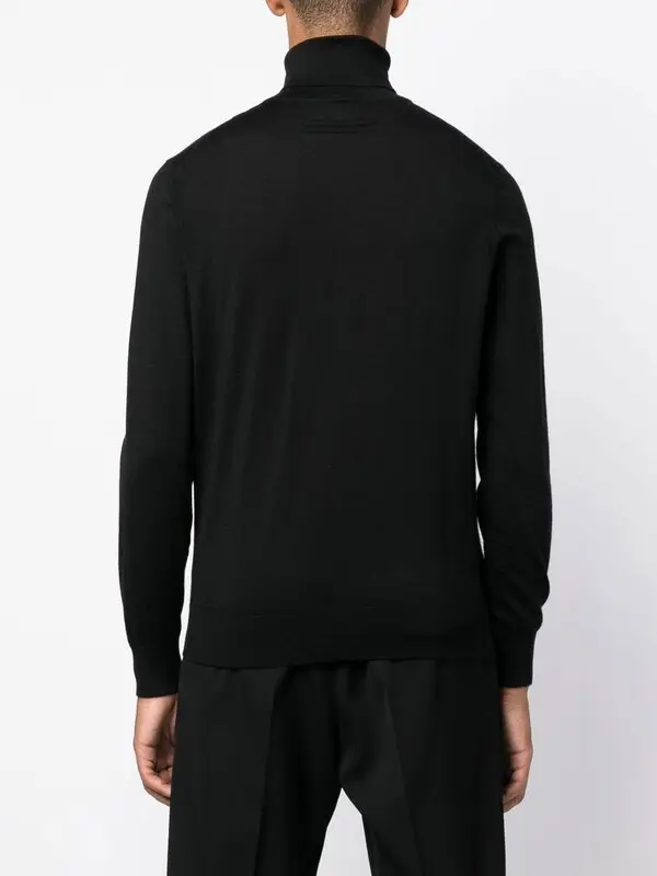 Zegna Roll Neck Jumper - Black