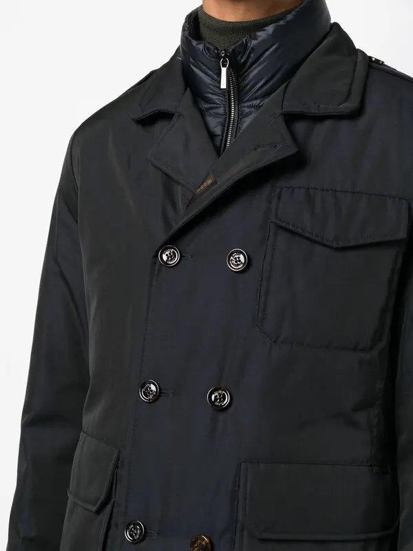 MOORER Boeri-wco Double-breasted Windbreaker