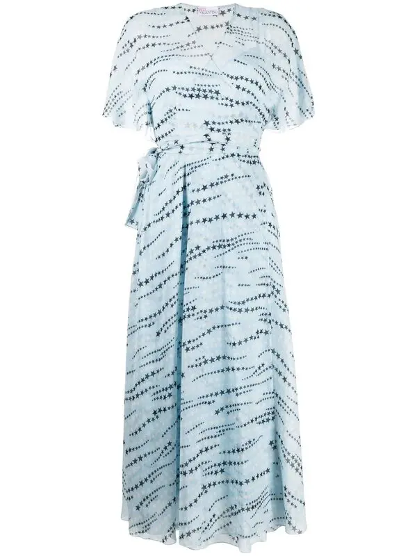 Red Valentino Star-print Midi Dress