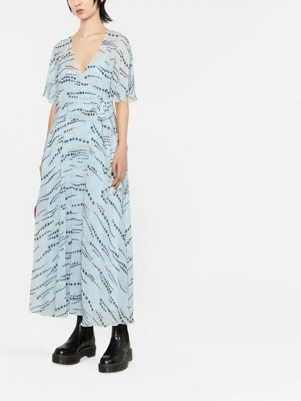 Red Valentino Star-print Midi Dress