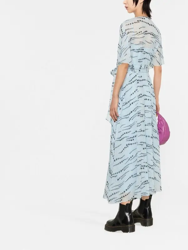 Red Valentino Star-print Midi Dress