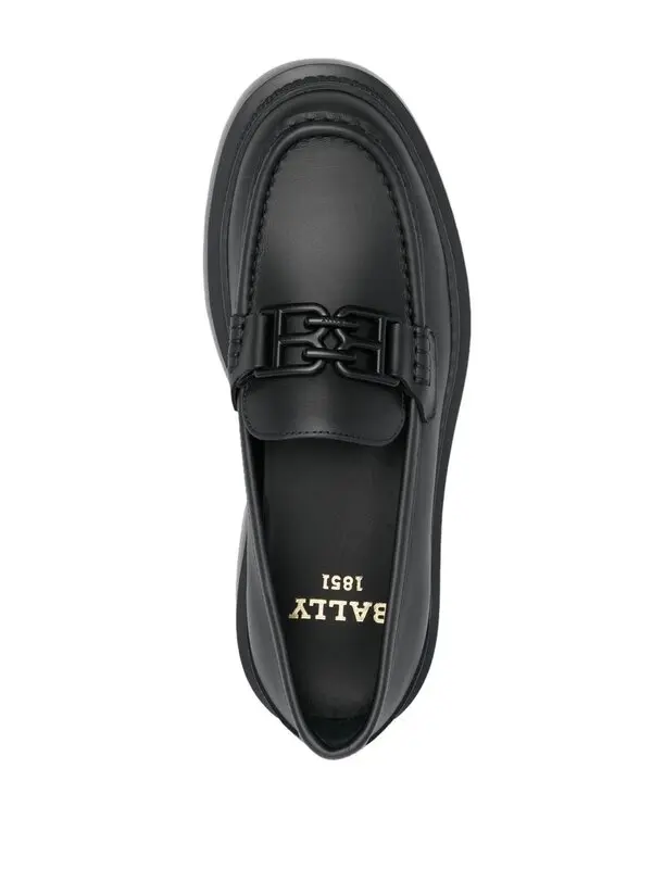 Bally Logo-plaque Loafers - Black
