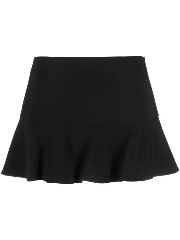 Red Valentino Flared-hem Mini Skirt - Black