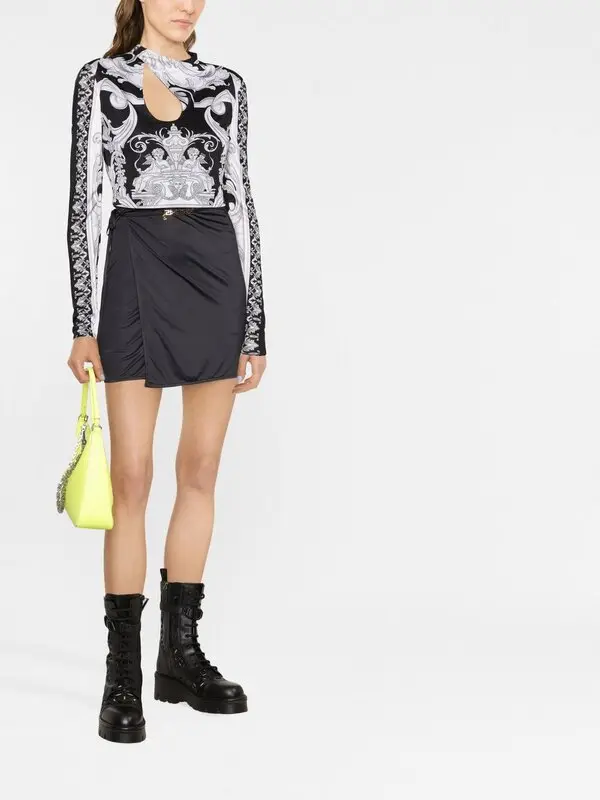 Versace Barocco-print Crop Top