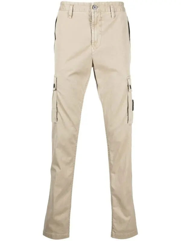 Stone Island Compass-patch Cargo Trousers - Neutrals