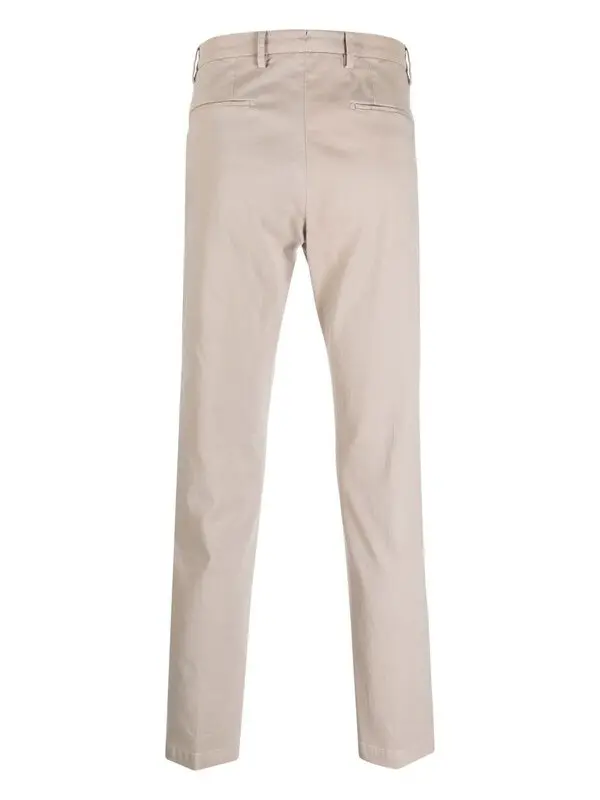 BRIGLIA 1949 Beige Cotton Stretch-cotton Chinos - Neutrals