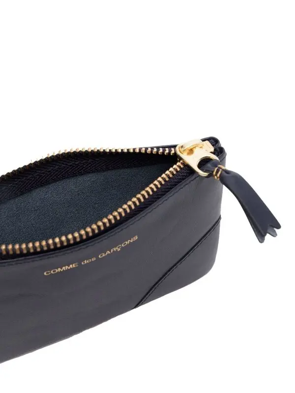 Comme Des Garçons Zipped Leather Coin Wallet - Blue