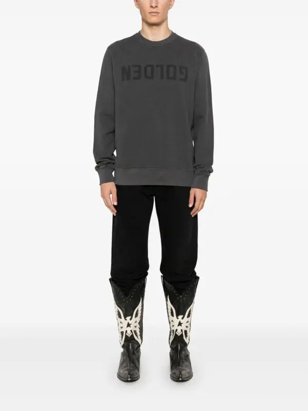 GOLDEN GOOSE Logo-print Long-sleeve Sweatshirt