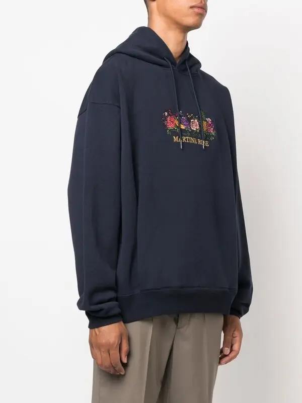 Martine Rose Logo-embroidered Drawstring Hoodie